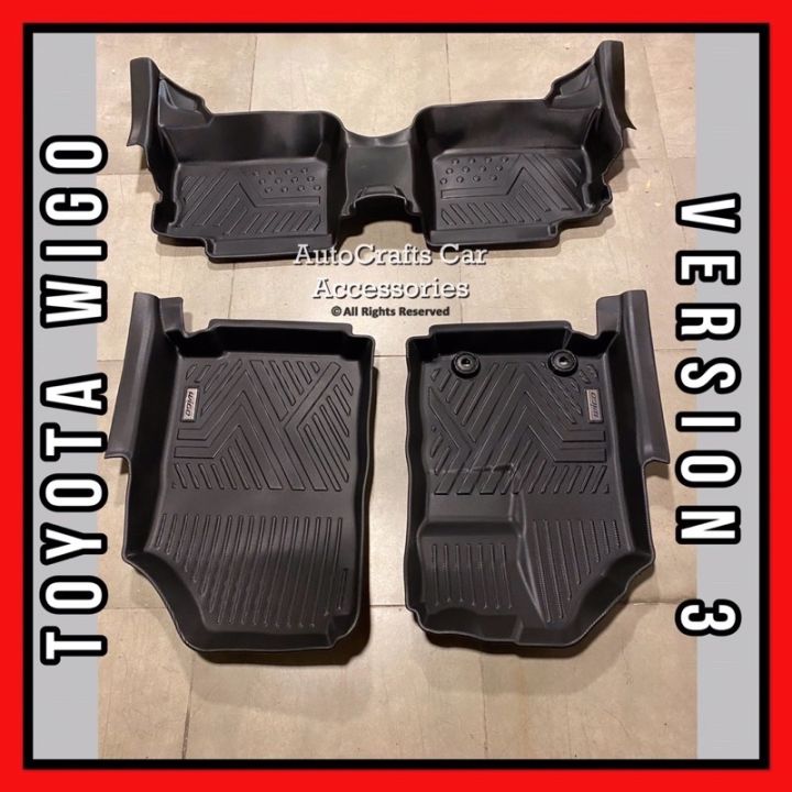 TOYOTA WIGO 2017-2023 GEN 2 AND 3 DEEP DISH MATTING VERSION 3 | Lazada PH