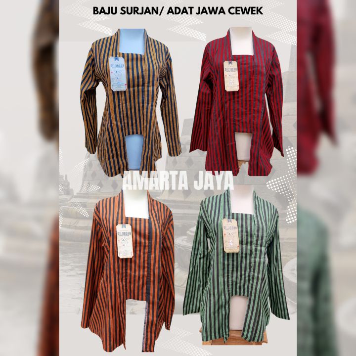 BAJU CEWEK DEWASA TRADISIONAL SURJAN LURIK ADAT JAWA BAJU KEBAYA JADUL KARTINI MURAH BERKUALITAS ...