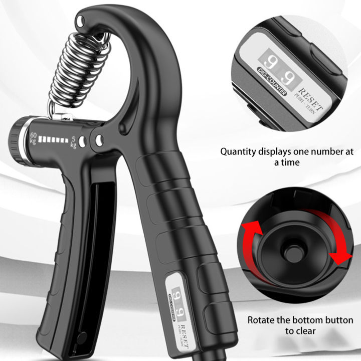 Gripper R-Shape Adjustable Countable hand Grip Strength Exercise ...