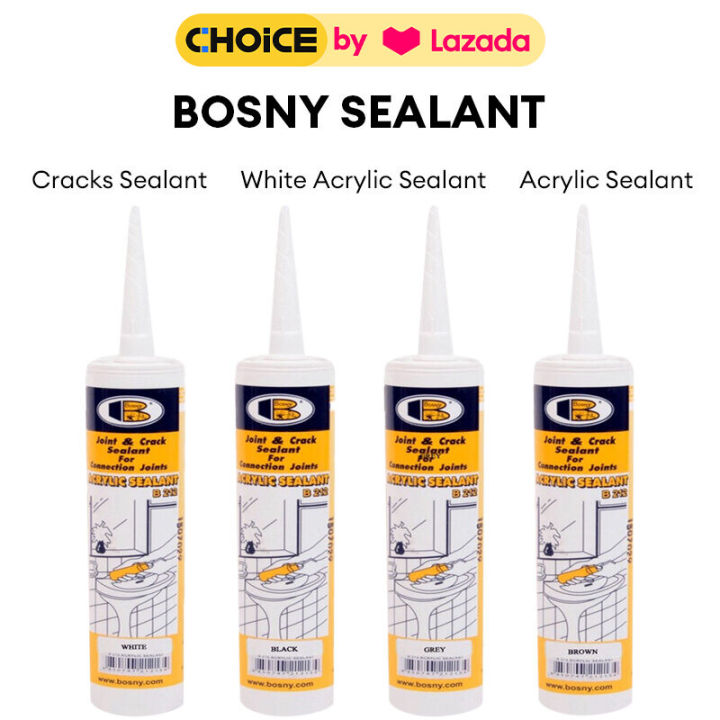 Bosny Acrylic Sealant B212 300ml Joint Crack Sealant Paintable ...