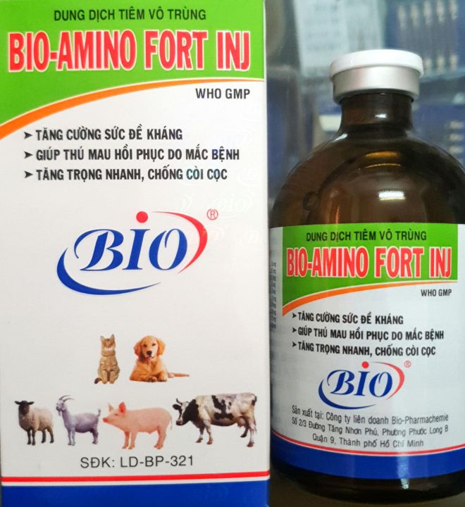 Bio Amino Fort (100ml) - Cung cấp đạm, trợ sức, chống suy nhược khi thú ...