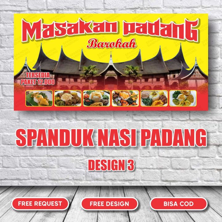 spanduk 2x1 masakan padang bisa request / palng banner masakan padang ...