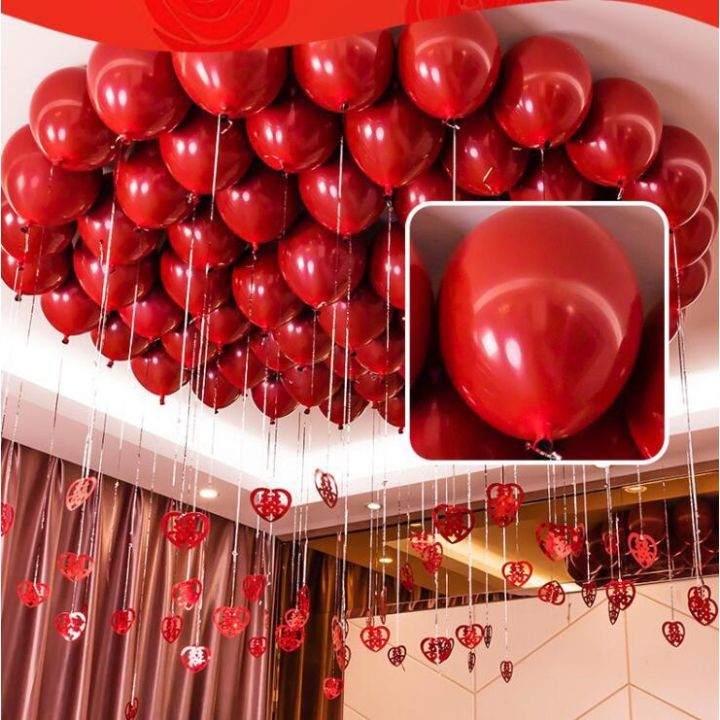 100pcs 12inches RED Metallic and Standard Balloons | Lazada PH