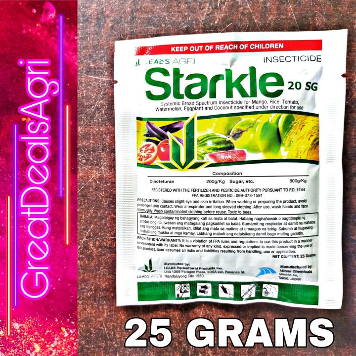 STARKLE 20 SG (25 GRAMS) DINOTEFURAN INSECTICIDE BY LEADS AGRI | Lazada PH