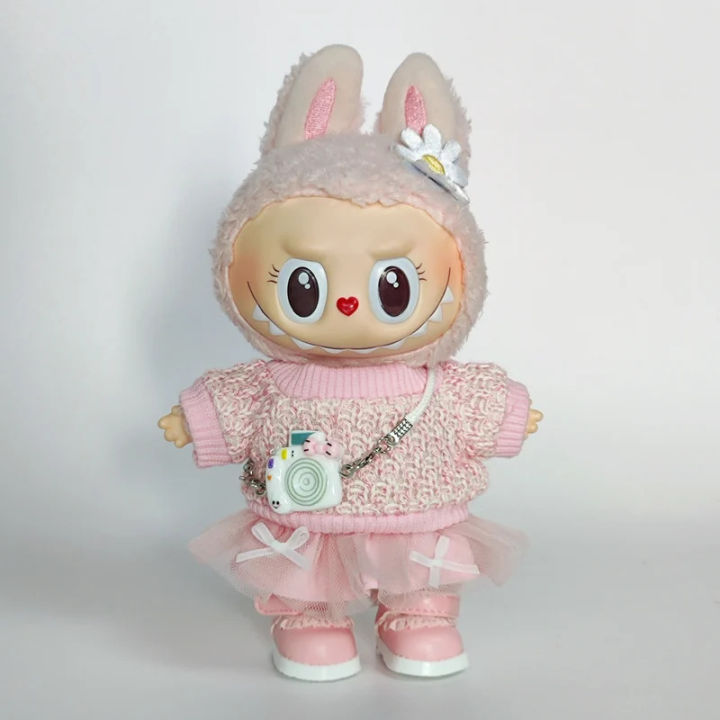 Labubu Doll Clothes 1st & 2nd Generation - LABUBU Sit Sit Party Bow ...