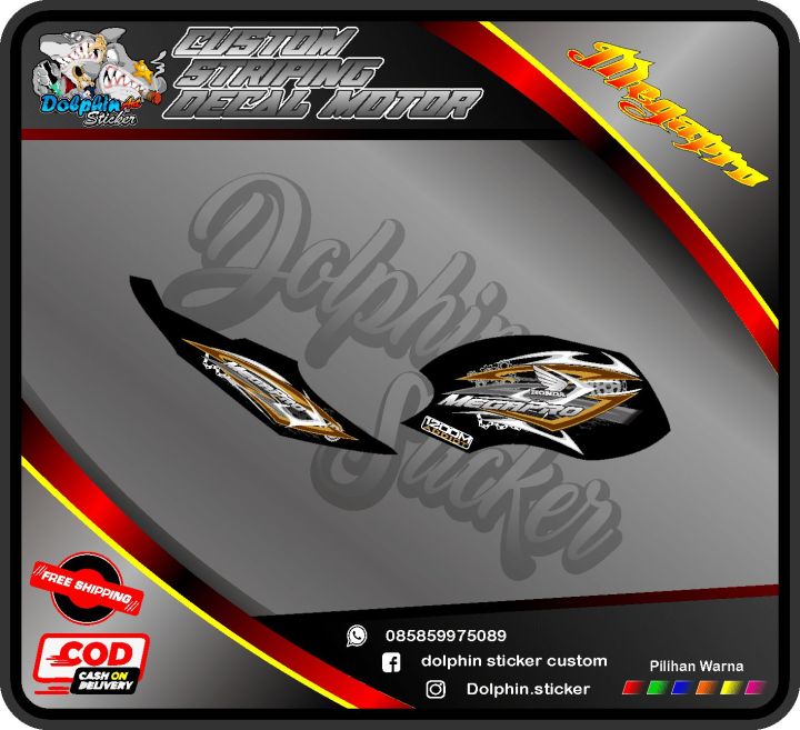 striping Megapro Primus variasi custom desaign sticker decal motor code ...