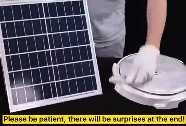 🍃Ready Stock🍃3 color LED solar ceiling light 500W LED Solar Ceiling ...