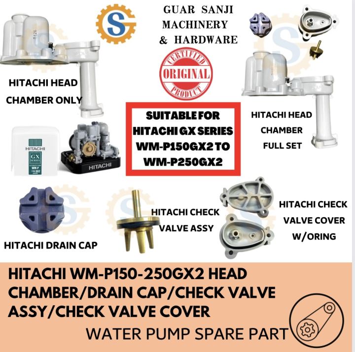 [ORI] HITACHI HEAD CHAMBER DRAIN CAP CHECK VALVE CHECK VALVE COVER W/O ...