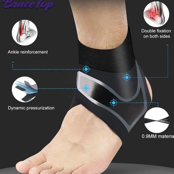 1 PC Sport Ankle Stabilizer Brace Compression Ankle Support Tendon Pain ...