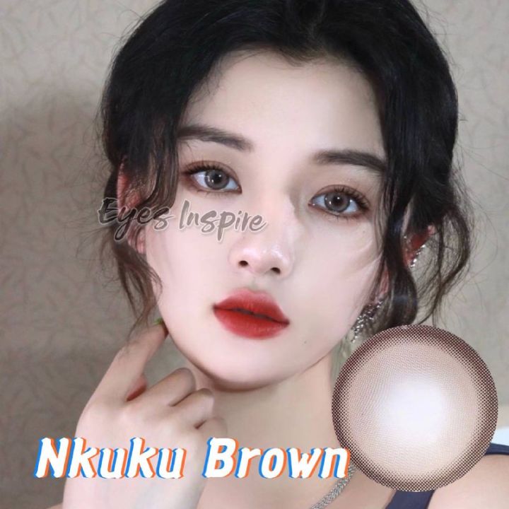【Power0-800】14-14.5MM SMALL HONEY SMOKY POWER CONTACT LENSES (1 PAIR ...