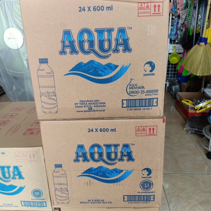 Aqua Air Mineral Botol Tanggung 600ml 1 dus isi 24pcs | Lazada Indonesia