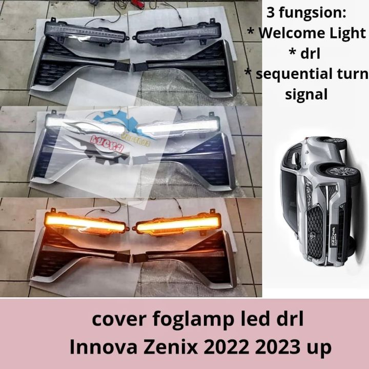 cover foglamp led drl Sequential Turn signal Innova Zenix 2022 2023 ...