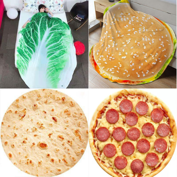 Large Cake Blanket Flying Cake Blanket Pancake Pizza Burger Blanket ...