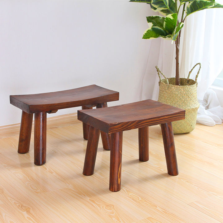 Small Bench Home Stool Wooden Coffee Table Low Stool Wooden Square ...