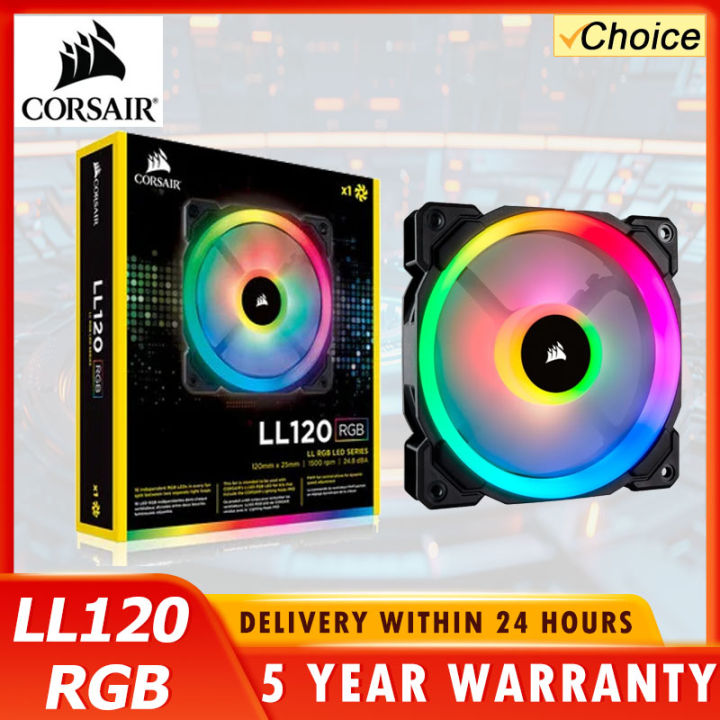 CORSAIR LL120 RGB 120mm Dual Light Ring LED PWM Fan Single Pack ...