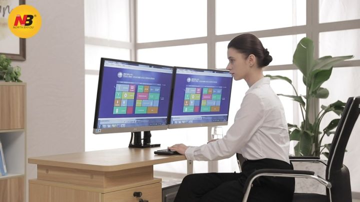 NB North Bayou Dual Monitor Desk Mount Stand Full Motion Swivel ...