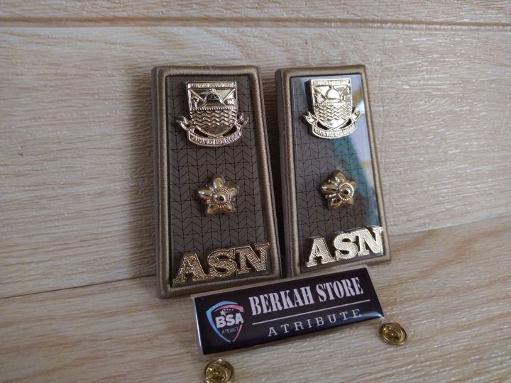 (COD) PANGKAT ASN KBB GOLONGAN 3D LIST KHAKI PAKE TULISAN - EXCLUSIVE ...