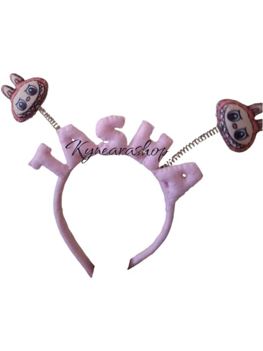 bando / headband labubu monster bisa custom nama dan warna | Lazada ...