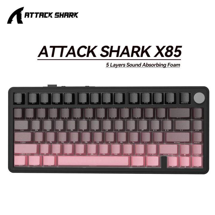 Attack Shark X85 RGB Metal knobs Bluetooth Mechanical keyboard ,2.4G ...