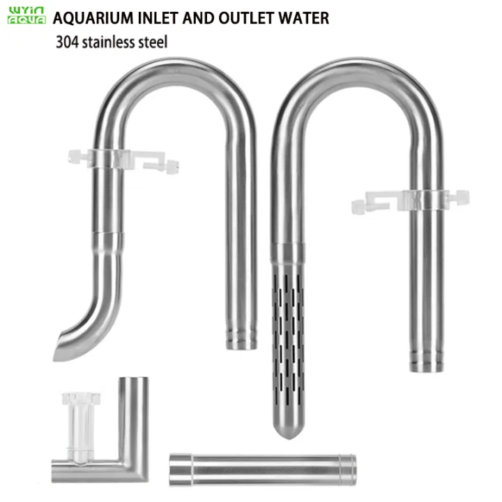 Fish tank inlet and outlet filter stainless steel tube extendable ...