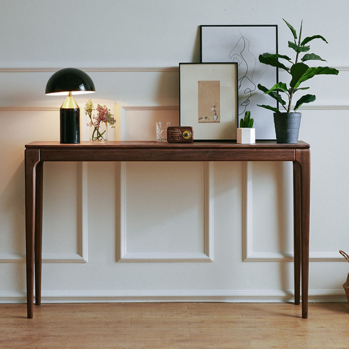 Wood a Long Narrow Table Modern Minimalist Black Walnut Narrow Table ...