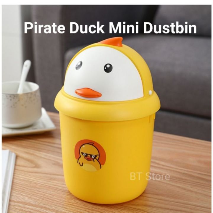 Pirate duck Mini Dustbin with cover Car dustbin Table Trash bin garbage ...