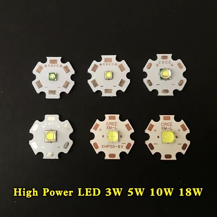 High Power LED 3W 5W 10W 18W 3535 XPE 5050 XHP50 T6 3V 6V สีขาวเย็น ...