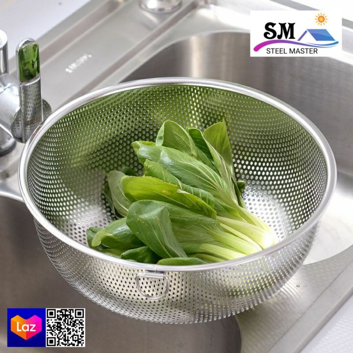 Stainless Steel Kitchen Strainer / Washing Colander Basket -Steel ...