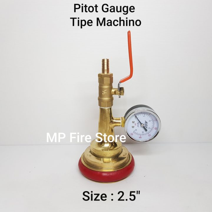FIRE PITOT GAUGE 2.5 in TEST PRESSURE HYDRANT MACHINO KUNINGAN PEMADAM ...