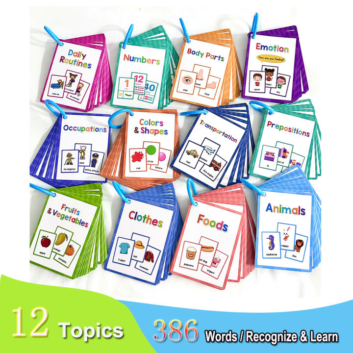 85 Cards Include 162 Words Kids Montessori Educational Flash Cards Set ...