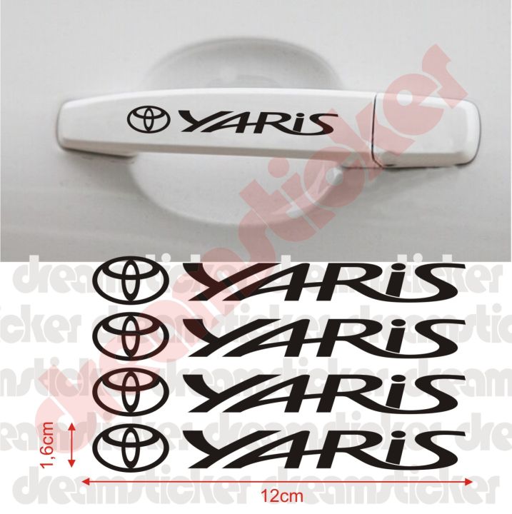 Sticker Stiker Door Handle Pegangan Pintu Mobil Toyota Yaris | Lazada ...