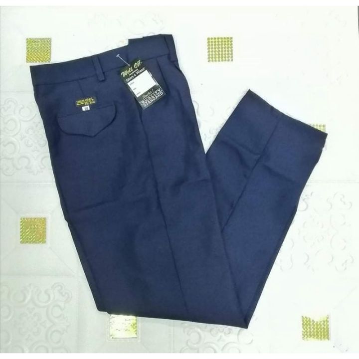 WELL OFF SLACKS FOR MEN(BLACK & NAVY BLUE & KHAKIE) | Lazada PH