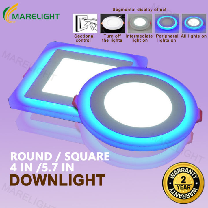 Pin Lights Led For Ceiling Tri Color Panel Light Dimming Square Round ...