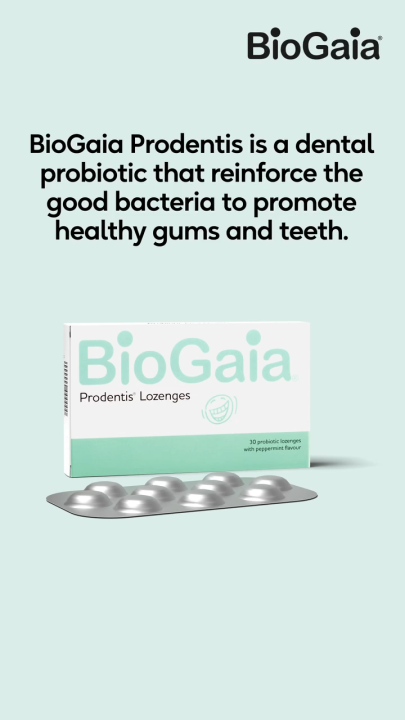 BIOGAIA PRODENTIS MINT FLAVOURED LOZENGES - GUMS AND TEETH PROBIOTIC ...