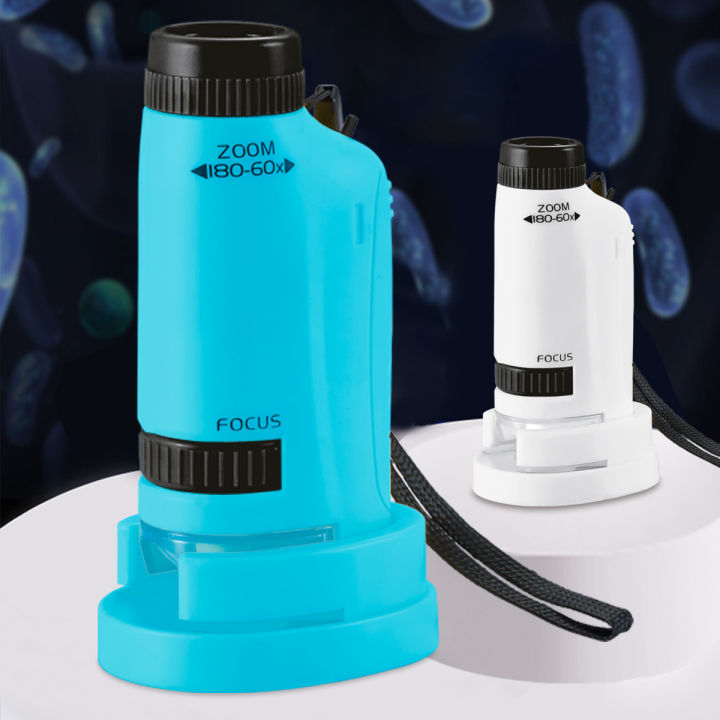 Pocket Microscope for Kids, Handheld Mini STEM & Science Toy LED Light ...