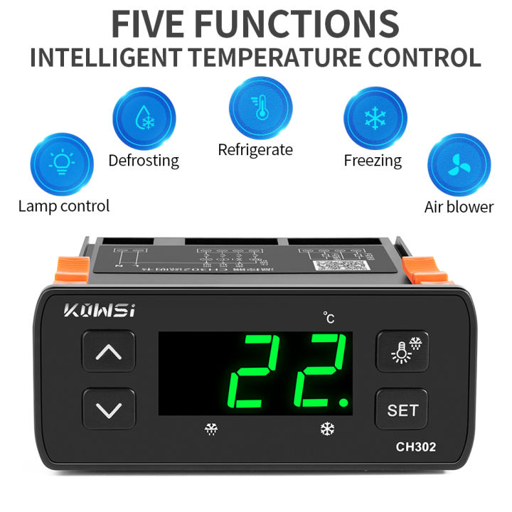 CH302 Digital Intelligent Temperature Controller 220V Thermostat ...