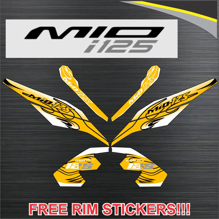 Yamaha Mio i125 decals stickers, laminated | Lazada PH