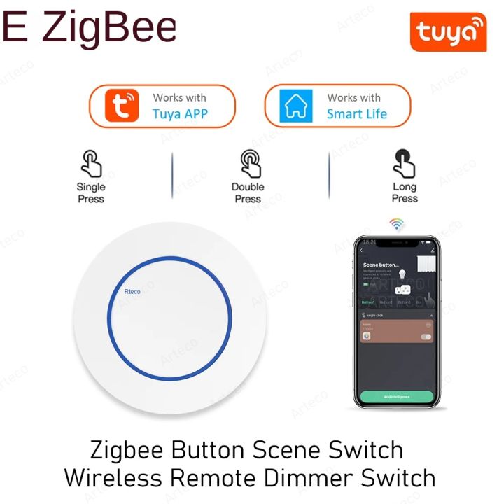 Tuya Smart Zigbee Switch Push Button Scene Switch Wireless Remote on ...