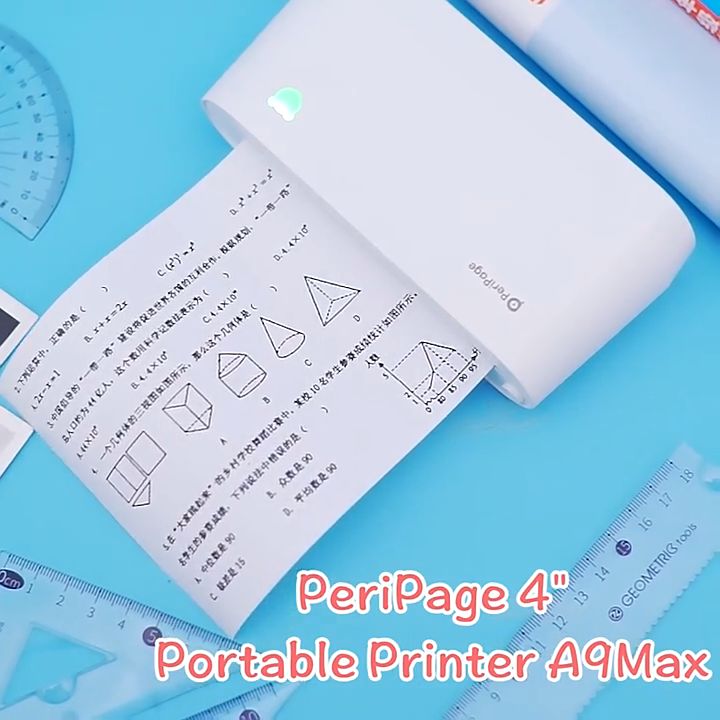 เครื่องปริ้นพกพา เครื่องปริ้นไร้หมึก a9/A9 MAX Peripage x Paperang ปริ้นใบปะหน้า | Lazada.co.th