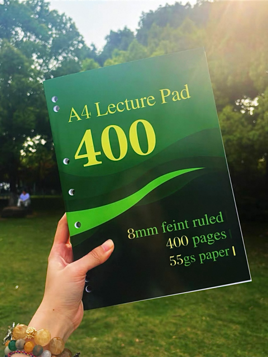 A4 Size 7-Hole 400 Pages Notebook Thin Crisp 58g Research Exam Draft ...