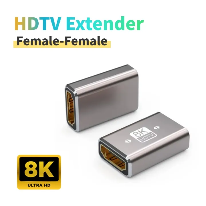 8K HDTV 2.1 Extender 4K Female To Female Connector Laptop PC TV PS3 PS4 ...