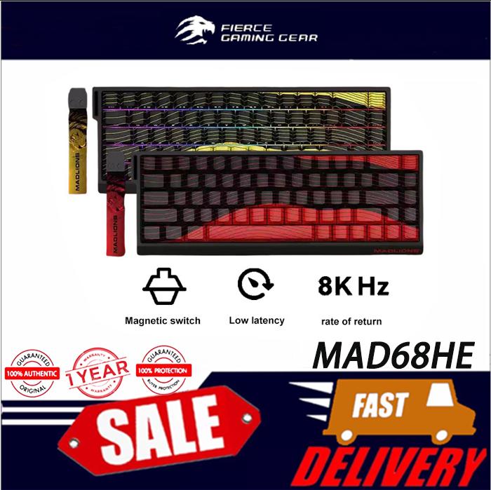 MADLIONS MAD 60/68HE Gaming Magnetic Switch Keyboard Wired Connection ...