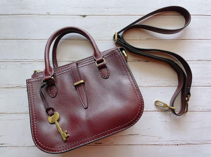 Fossil Ryder Mini Satchel Bag in Fig 100% Authentic Fossil Product From ...