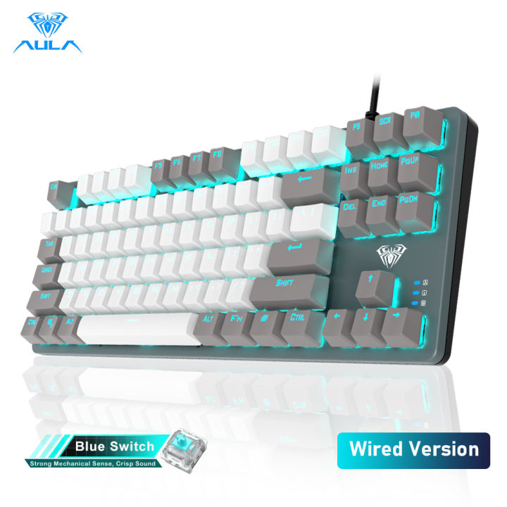 AULA F3287 RGB usb mini mechanical keyboard gaming keyboard bluetooth ...