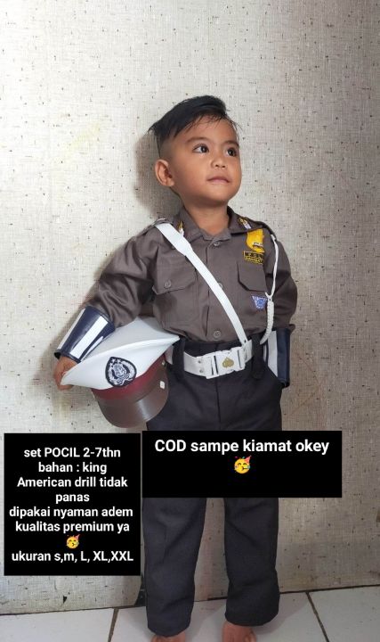 Seragam Polisi Anak Laki-Laki Size S 3-4thn | Lazada Indonesia