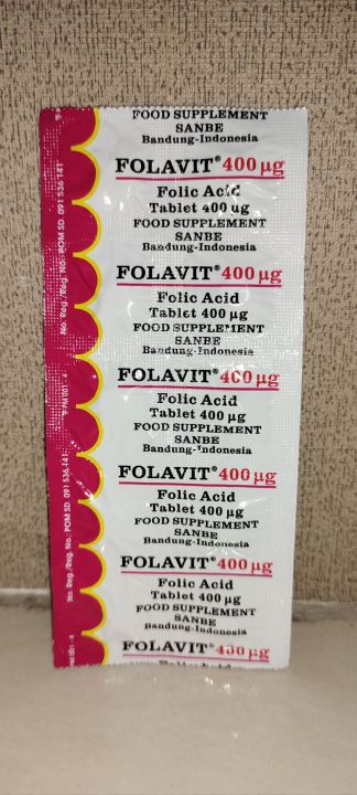 FOLAVIT 400MCG FOLIC ACID UTK IBU HAMIL | Lazada Indonesia