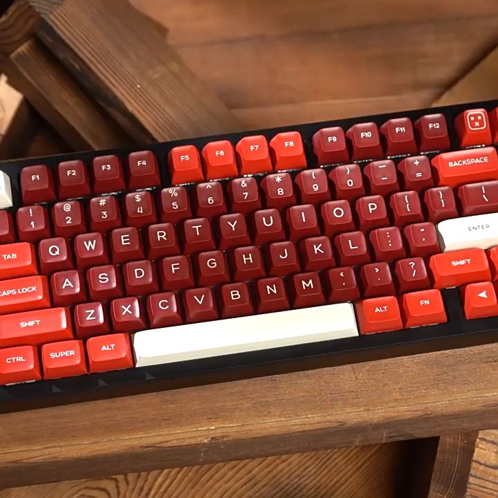 Jamon GMK Keycaps 173 Keys Cherry Profile PBT Red DYE -SUB Keycap For ...