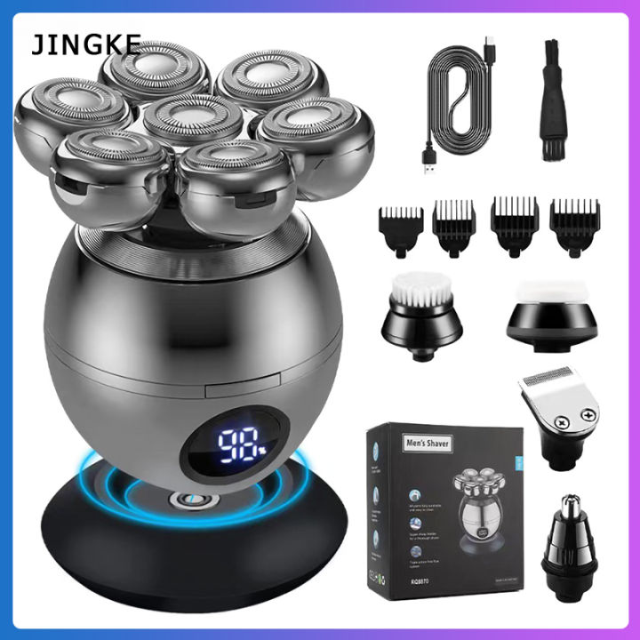Multi function induction charging Electric shaver 7D floating head full ...