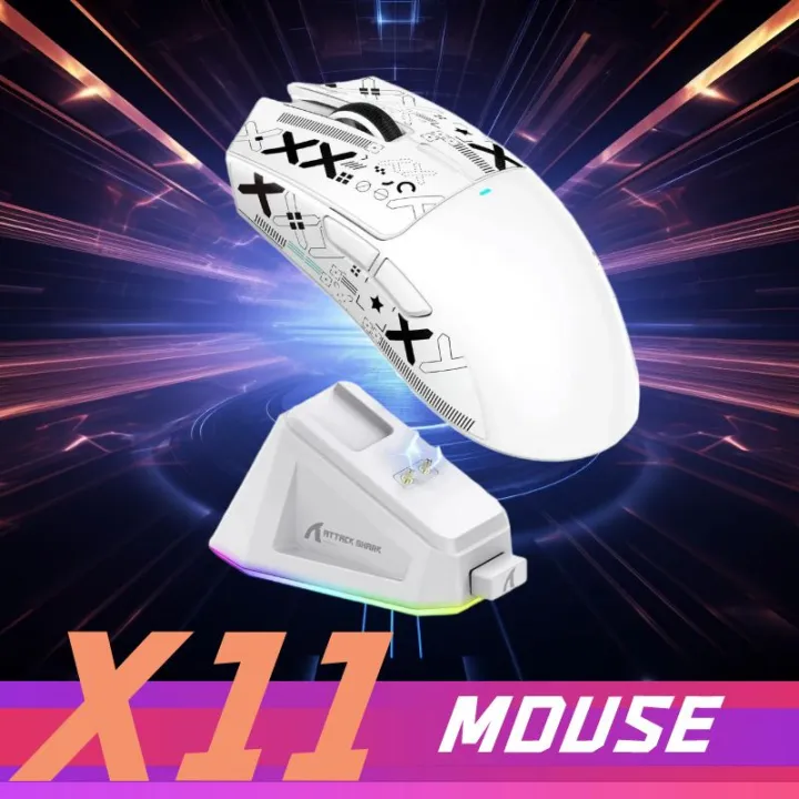 ATTACK SHARK X11 PixArt PAW3311 Three Mode Wireless Gamer Mouse ...