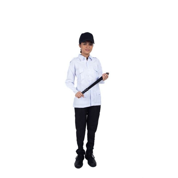 Bush Jacket T Poly White Security Guard Uniform Seragam Pengawal ...